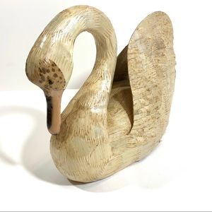 Vintage | Accents | Vintage Straw Reed Handmade Swan Amber Eyes | Poshmark